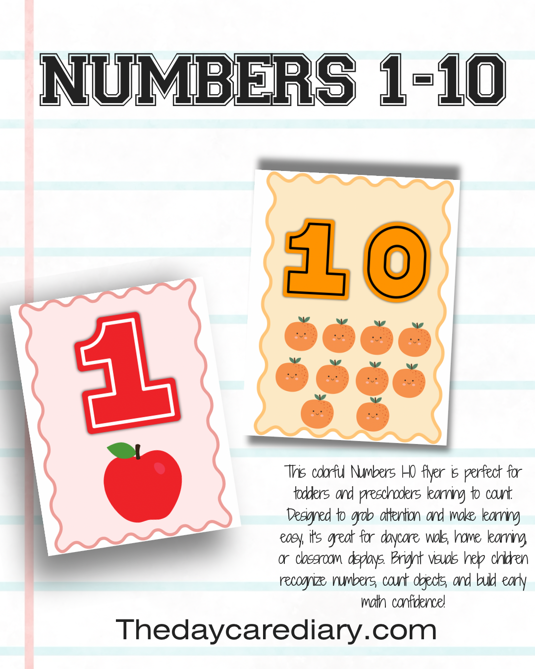 Numbers 1-10 (Sent Via Email) – The Daycare Diary